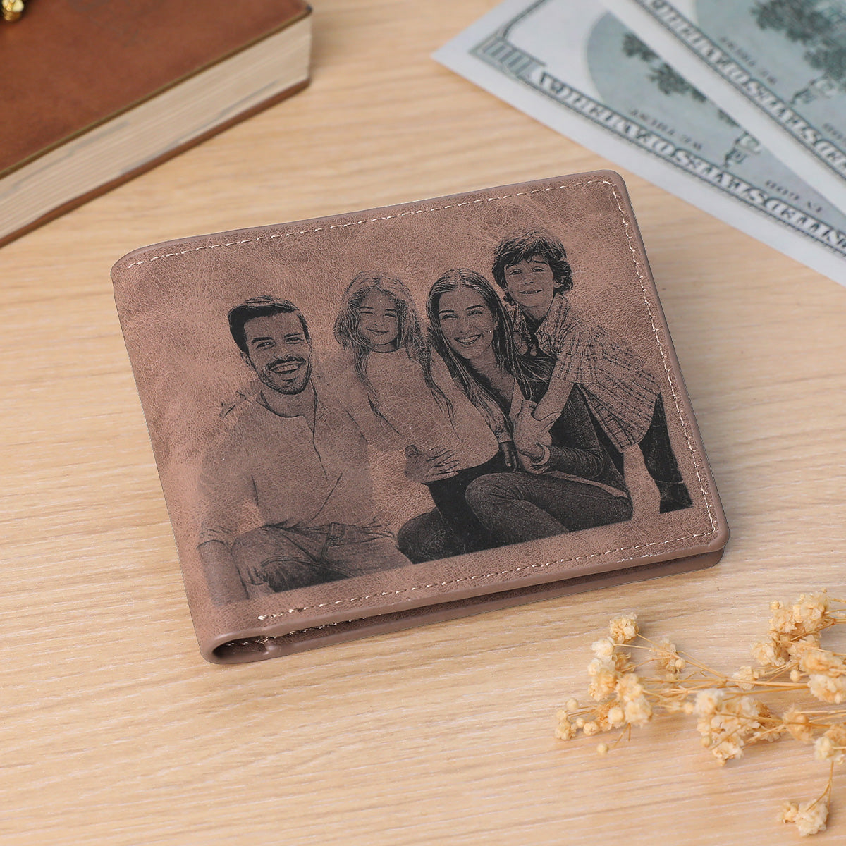 Personalised Photo Wallets Custom Text Mens Wallet With Picture Father ...