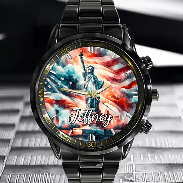 Sacred Statue of Liberty Customized Watches - Personalized Name Watch ...