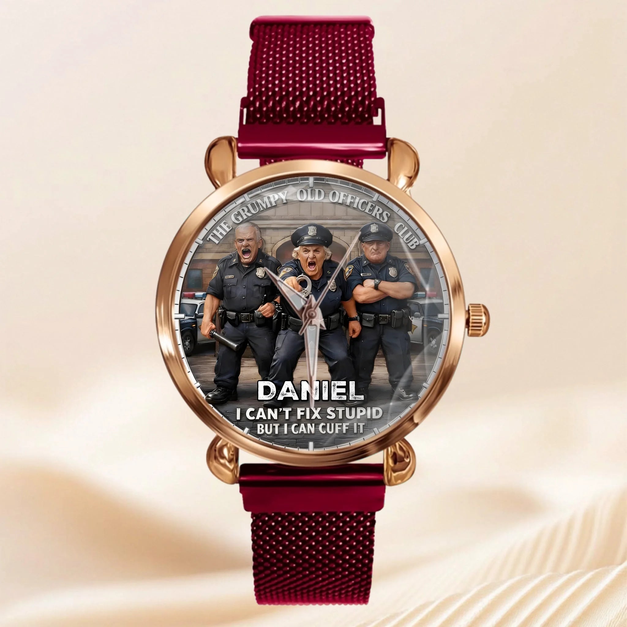 The Grumpy Old Police Officer Club Customized Watch - Personalized Nam ...